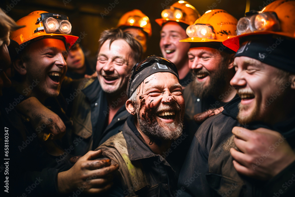 Triumph and Jubilation: Miners and Construction Workers Celebrate ...