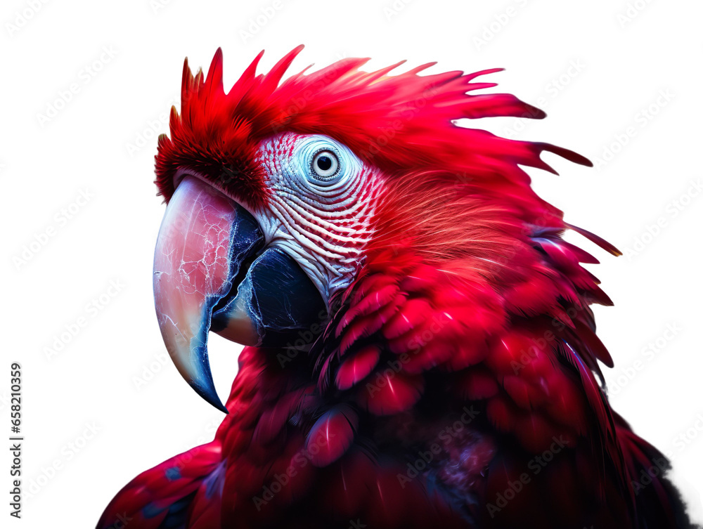 Scarlet macaw portrait cut out Stock Illustration | Adobe Stock