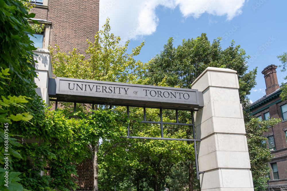 University of Toronto sign at St. George Campus in Toronto, Canada ...
