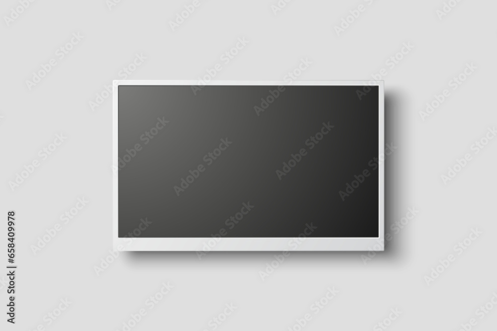 Vector 3d Realistic Modern TV Screen. Minimalistic Stylish Lcd Panel ...