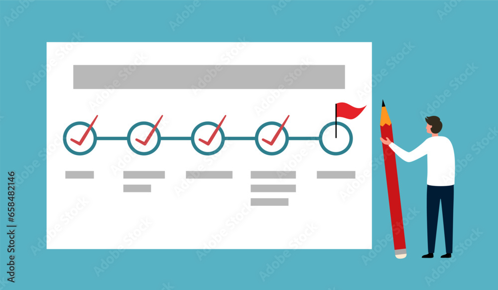 Project tracking, goal tracker, task completion or checklist to remind ...