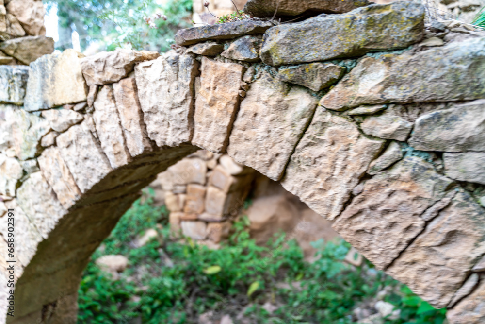 Dagestan Gamsutl. Ancient ghost town of Gamsutl old stone houses in ...