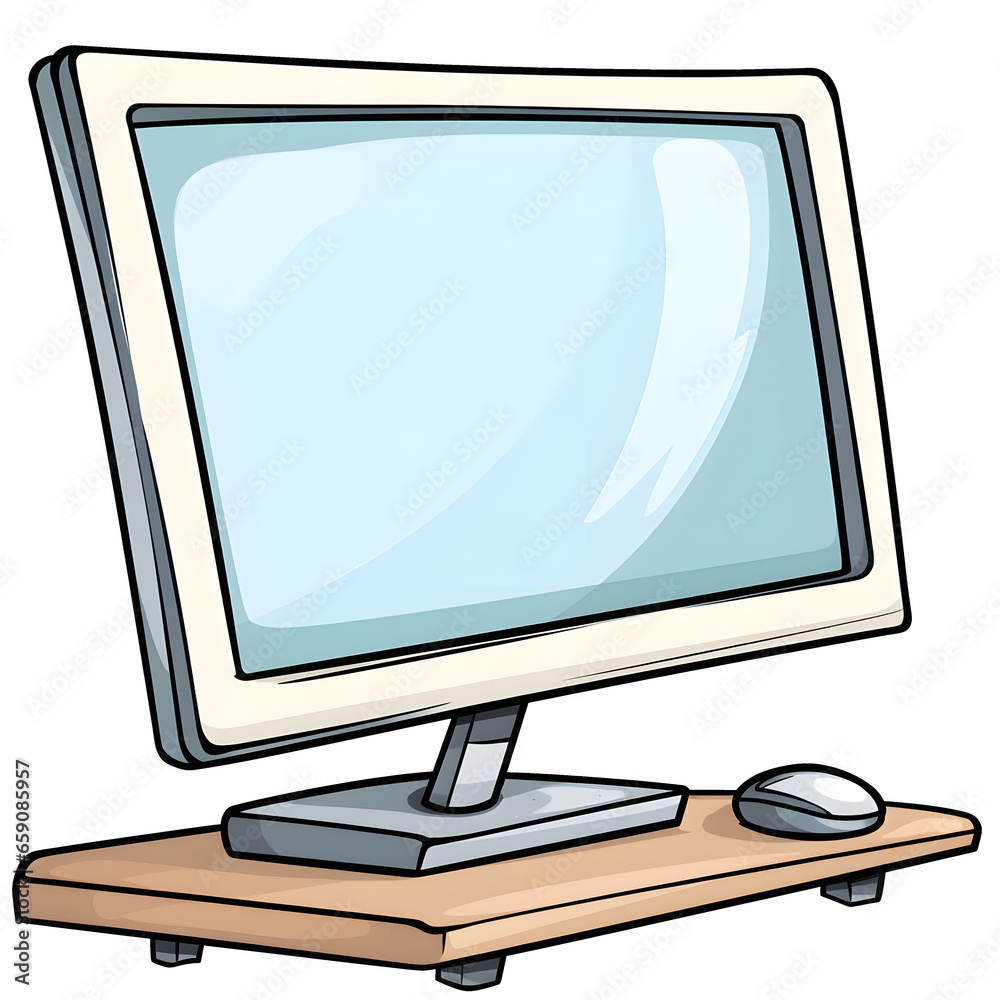 clipart of Monitor, cartoon school clipart, transparent background ...