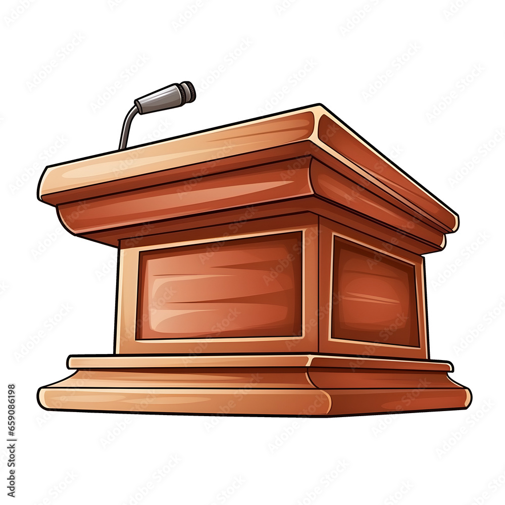 clipart of Podium, cartoon school clipart, transparent background ...