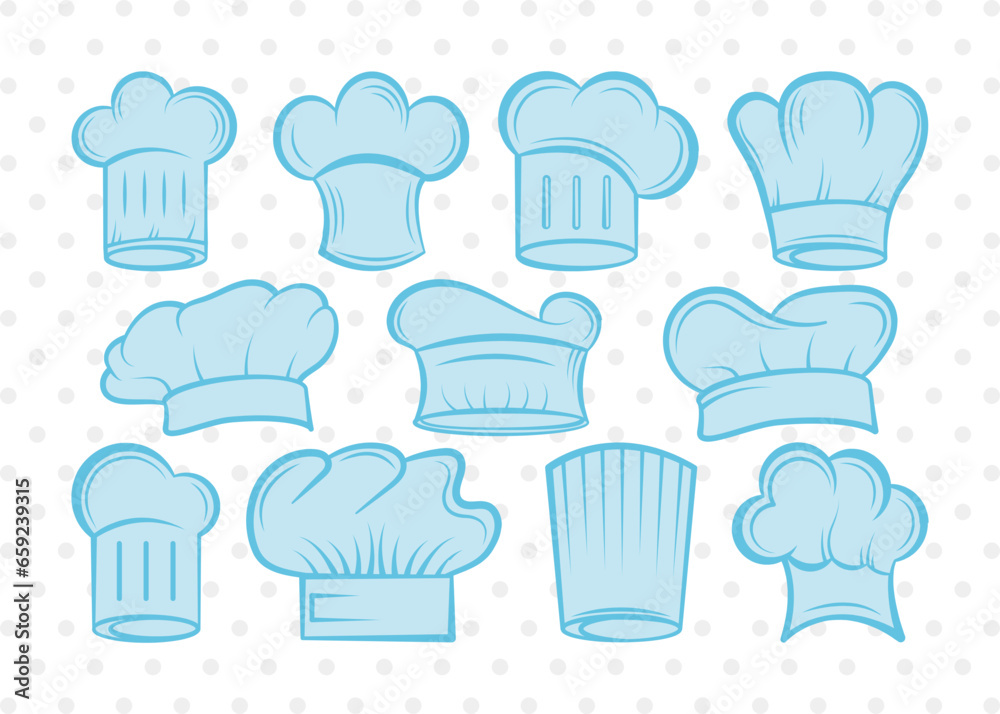 Image vectorielle Stock Chef Hat Clipart SVG Cut File | Chef Svg | Cook ...