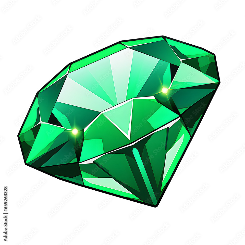 cartoon clipart of Emerald, cartoon gem clipart, jewellery clipart ...