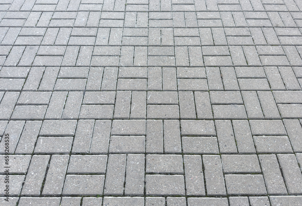 Sidewalk tiles. Closeup of paving slabs background. Street paving slabs ...