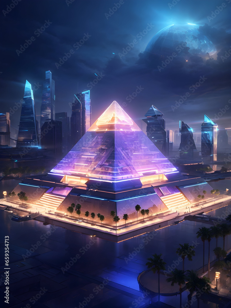 Visualize the Great Pyramid of Giza seamlessly integrated into a ...