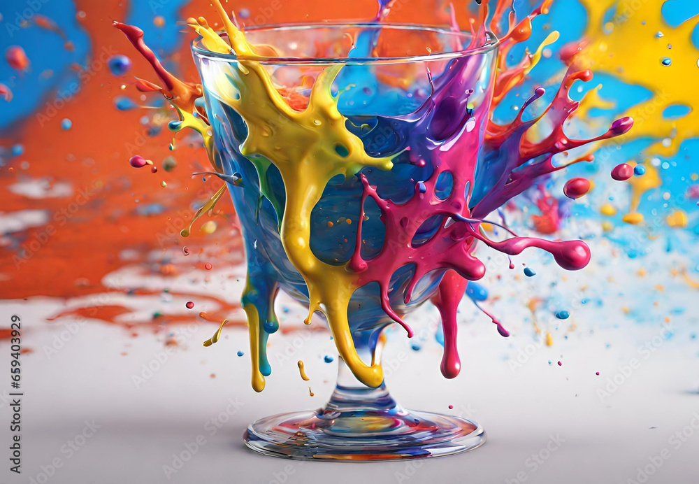 Refreshing Water Splash in Glass, Splash of Pure Aqua in a Glass ...