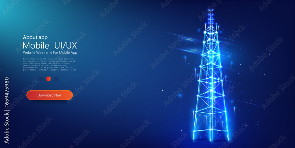 Antenna transmission communication tower, 5G technology ...