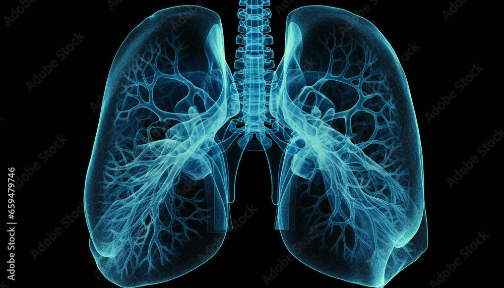 Transparent men torso shows human internal organs and respiratory ...