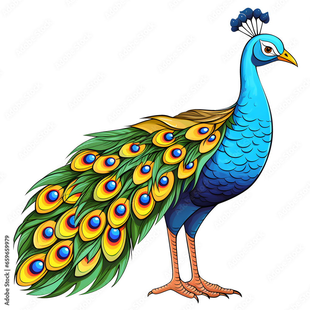 cartoon clipart of Peacock, cartoon animal clipart, wildlife clipart ...