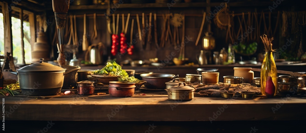 Types of utensils for cooking in traditional Asian households in the ...