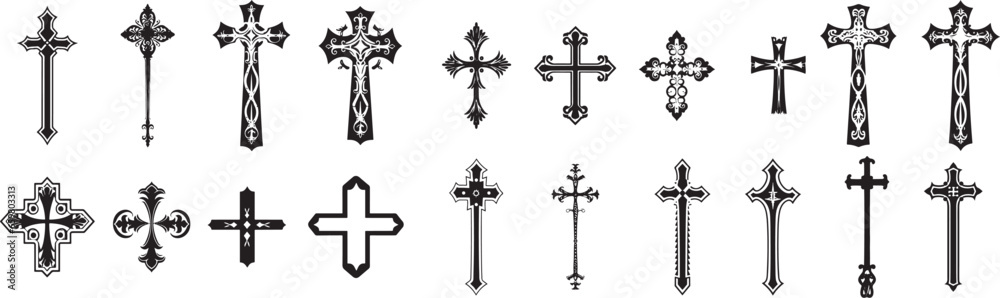 Vector de Stock Cross Svg Bundle, Grunge Cross Svg, jesus Cross Svg ...