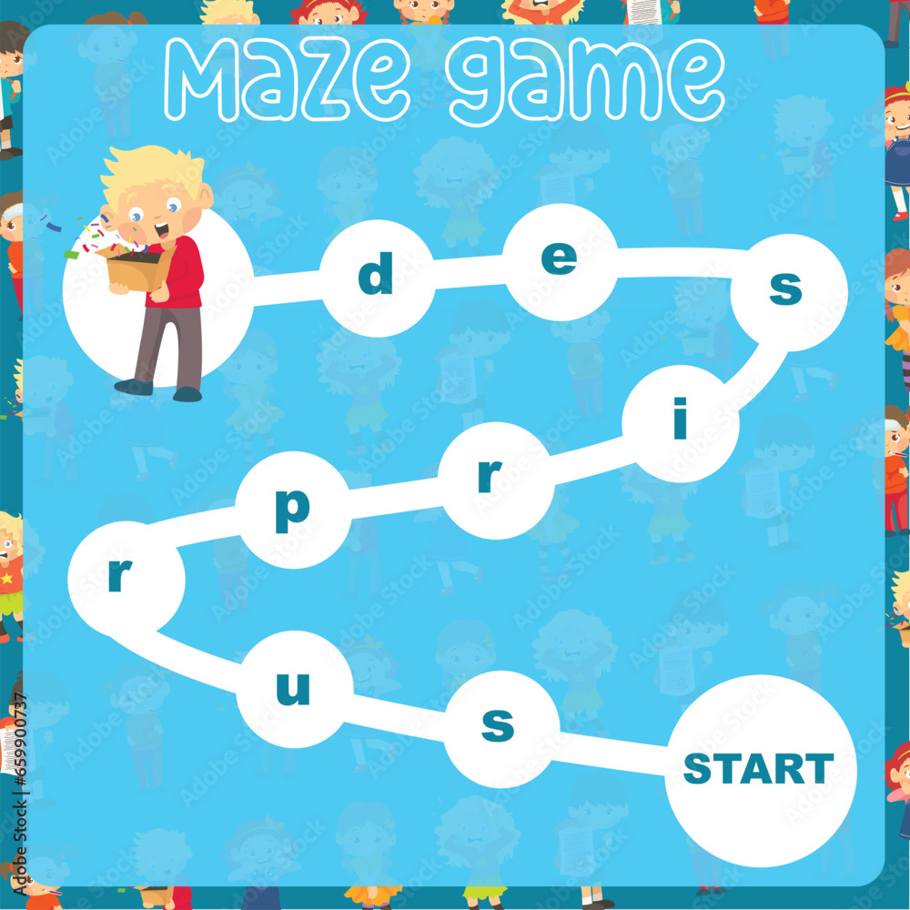 Maze game worksheet for kids with feelings edition. Worksheet for ...
