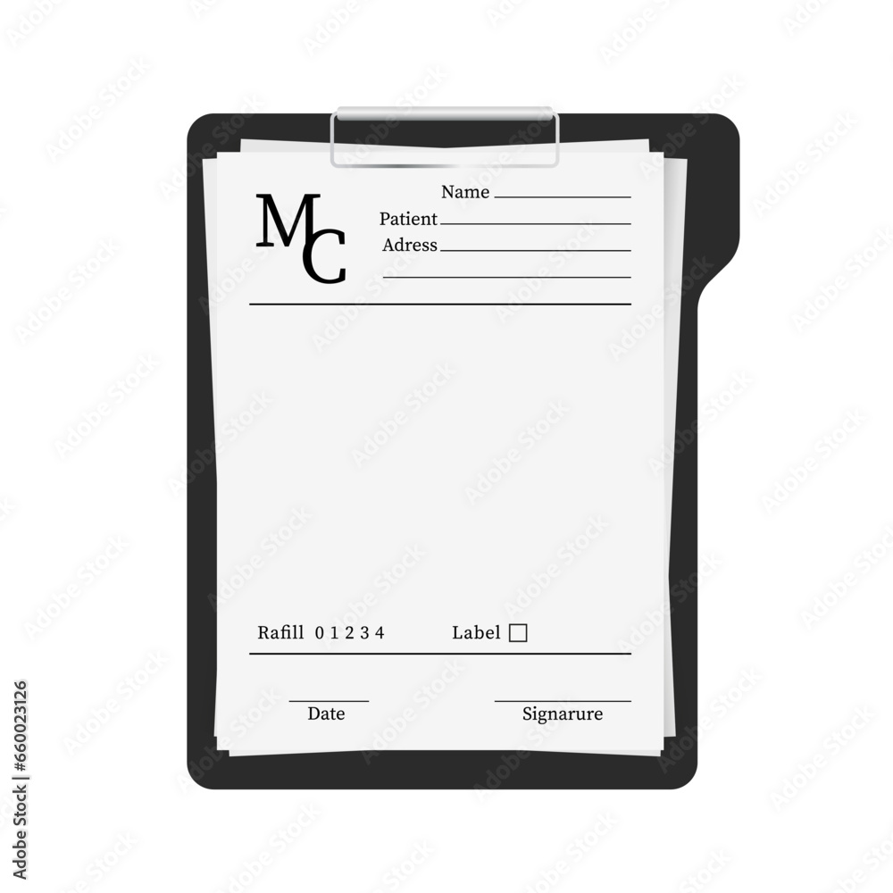 Medical certificate template. Health diagnostic prescription form ...