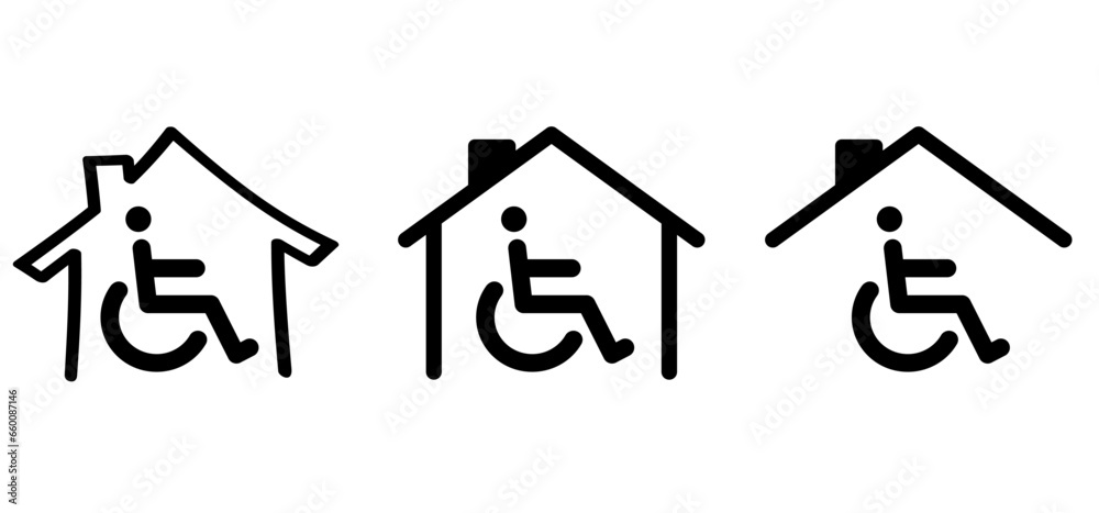 Wheelchair and home quarantine. Person with a disability, people with ...