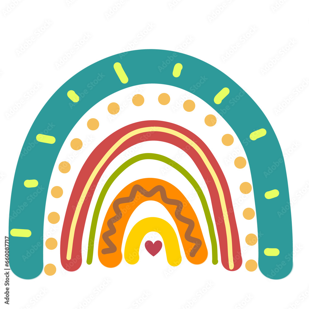 Colorful Rainbow Design Icon Graphic Clipart Cartoon, Colored Pastel ...