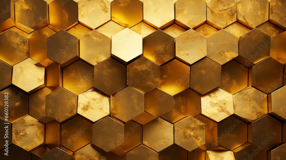 Gold texture in the shape of a honeycomb. Gold background. Expensive ...