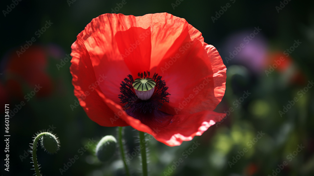 Remembrance day poppy. Red poppies Stock Photo | Adobe Stock