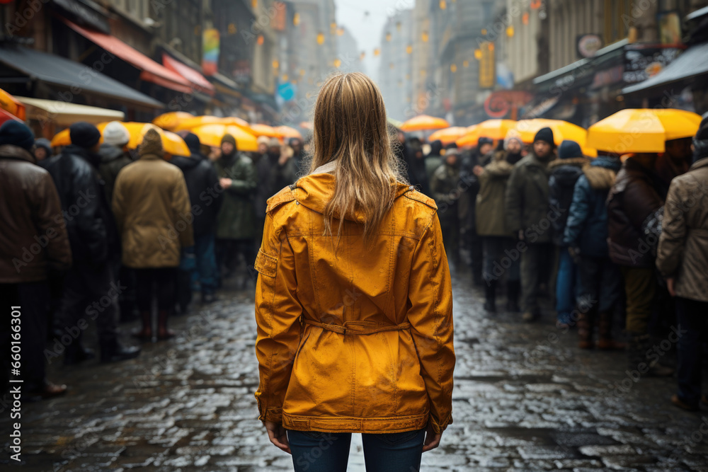 An image of an unrecognizable man standing with his back in front of ...