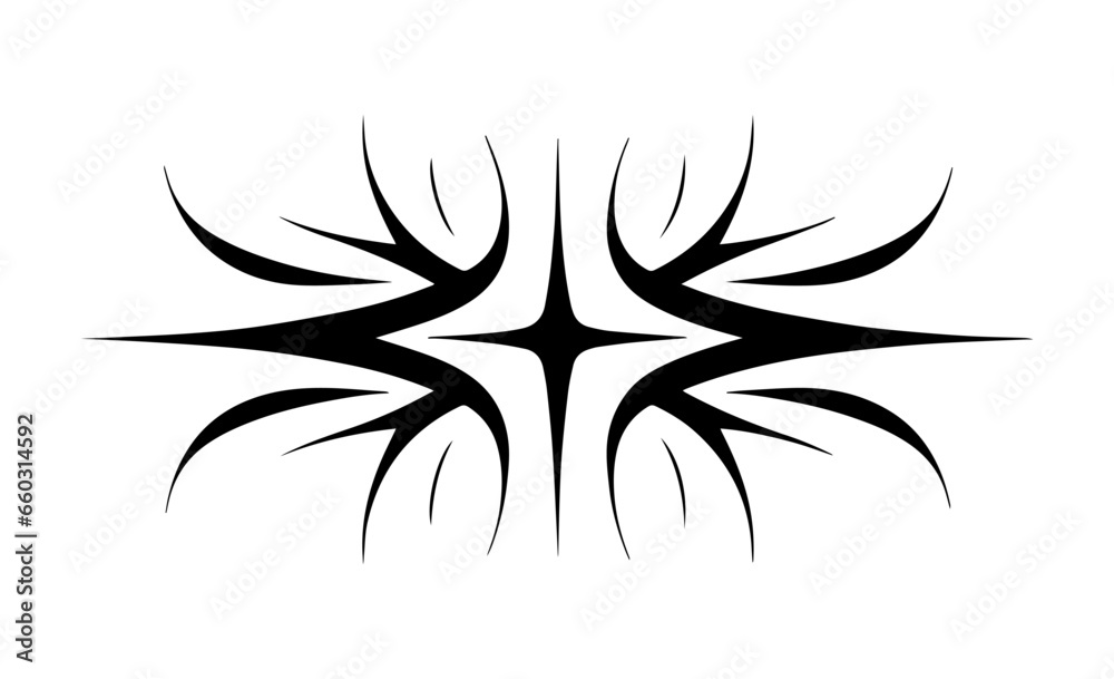 Neo tribal. Acid Neo-tribal shapes. Tattoo. Neo Gothic. Organic fluid ...