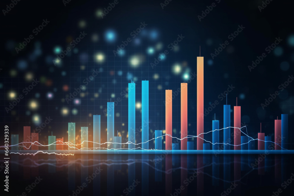 Market chart of business increase stock graph or investment financial ...