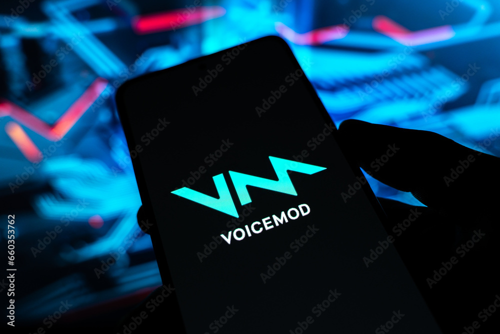West Bangal, India - july 5, 2023 : Voicemod ai logo on phone screen ...