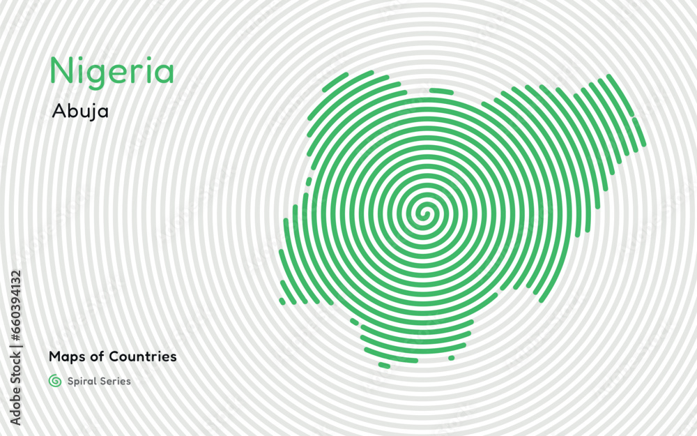 Creative map of Nigeria, Political map. Abuja. Capital. World Countries ...