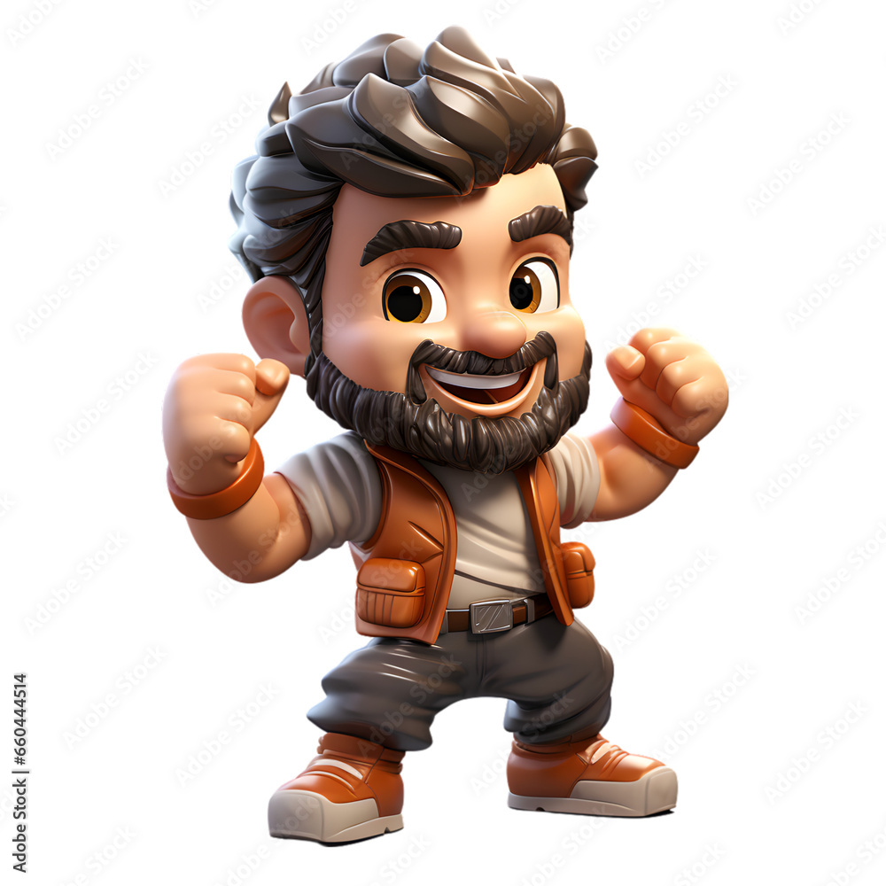 Professional boxing character with 3D Illustrations, custom and unique ...
