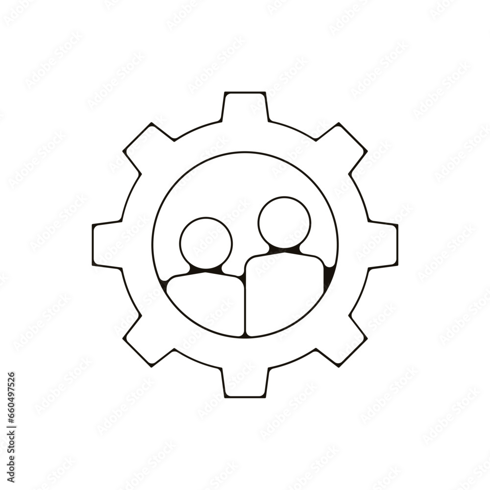 binome reglages team buiding travail entreprise d'équipe pictogramme ...