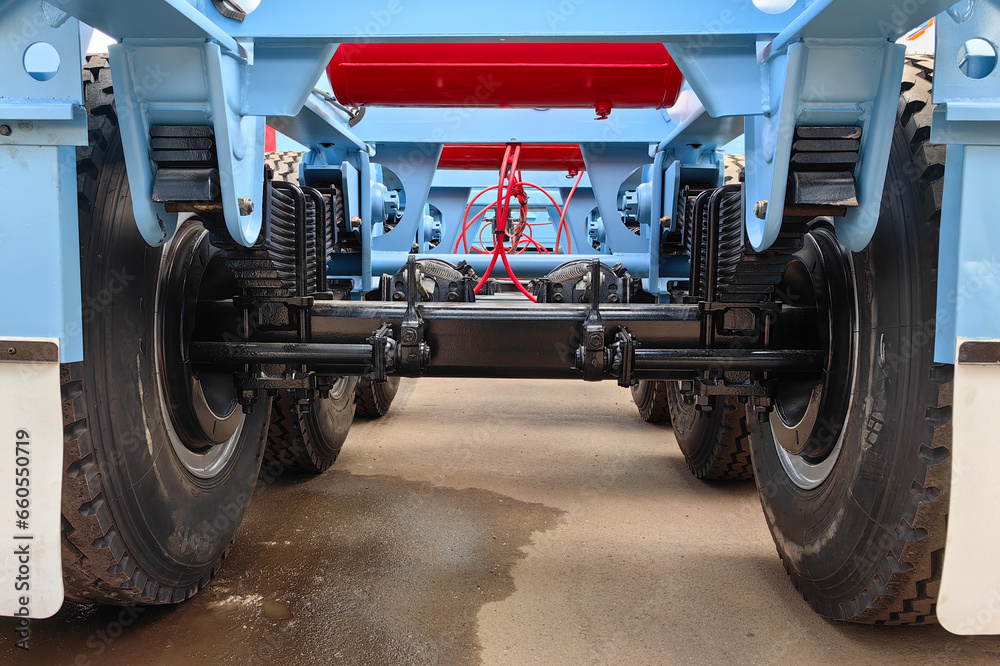 Container trailer frame and chassis, leaf springs, suspension system ...