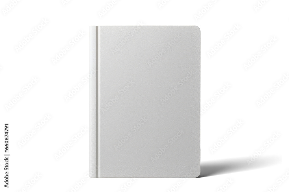 closed white book cover mockup , png file of isolated cutout object ...