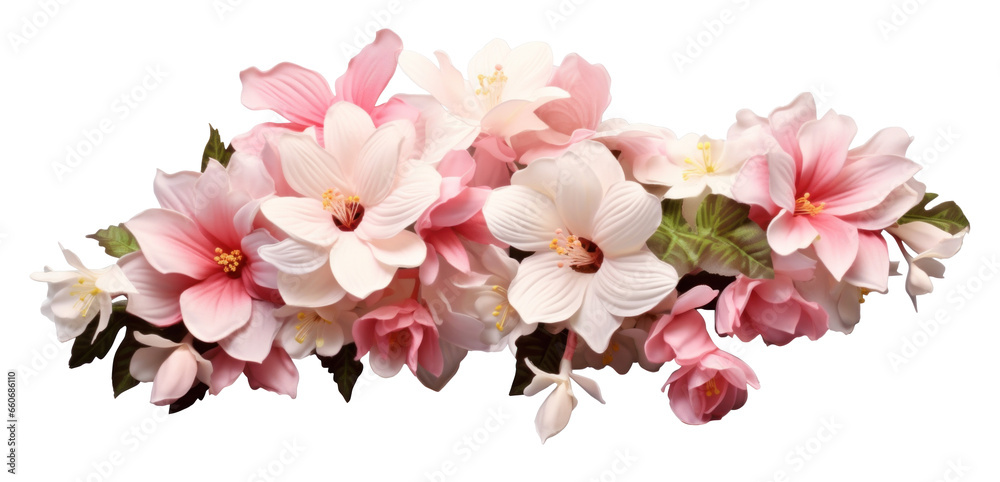 bush of delicate light pink flowers, png file of isolated cutout object ...