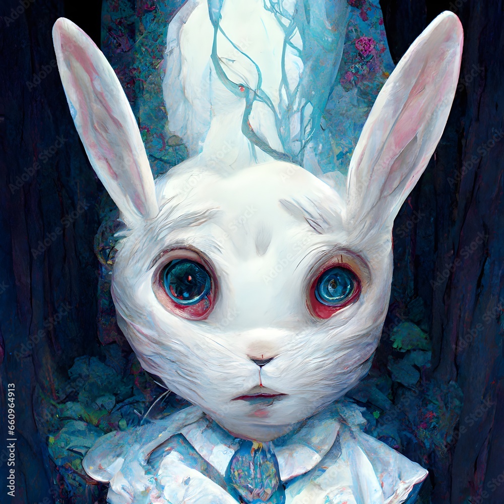surreal deep rabbit hole from Alice wonderland in hyper dream detailed ...