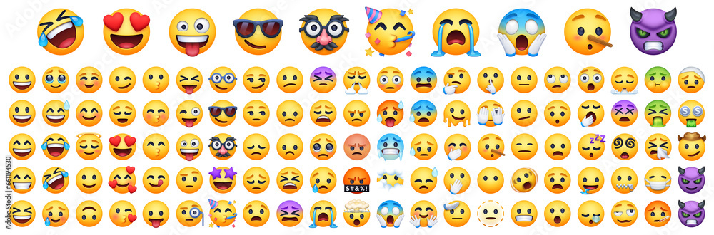 facebook new updated emoji list September 2023 Stock Photo | Adobe Stock