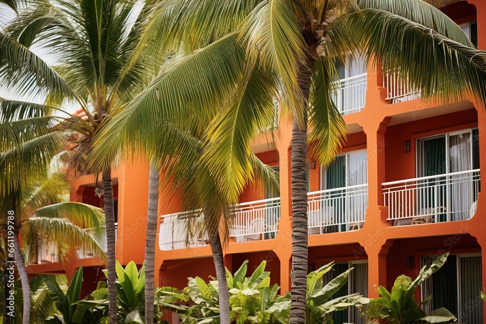 Amazing Tropical Hotel seen from Outside. Exterior Design of a Exotic 5 ...