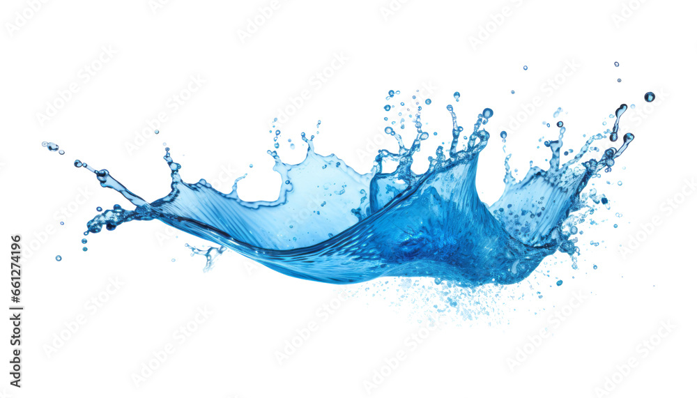 blue splash isolated on transparent background cutout Stock Photo ...