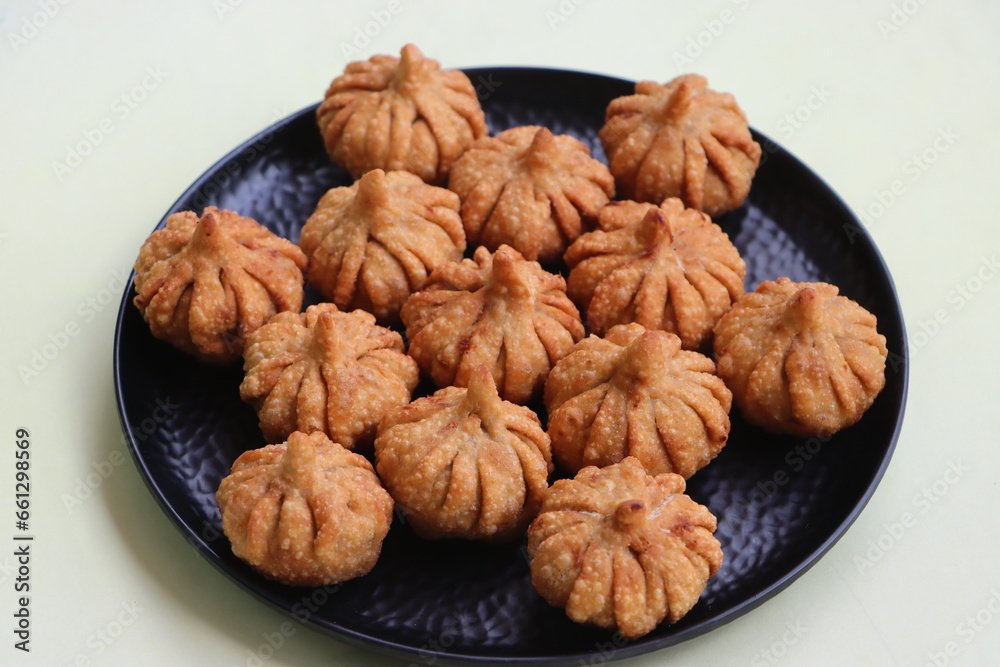 Modak- a traditional dish made during Ganpati festival in India, a ...