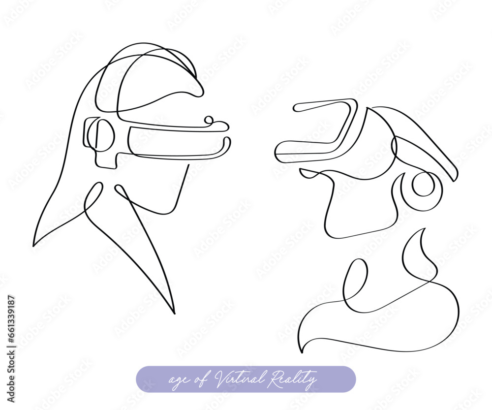 Line art vector of Robots. Artificial Intelligence concept. Isolated ...