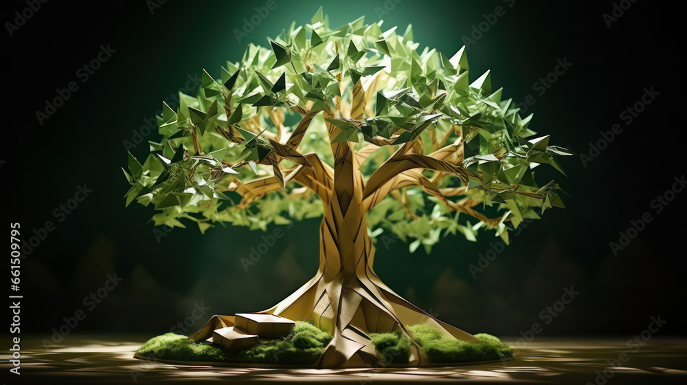 Origami Yggdrasil Tree Of Life Of Norse And Viking Mythology, Legendary ...