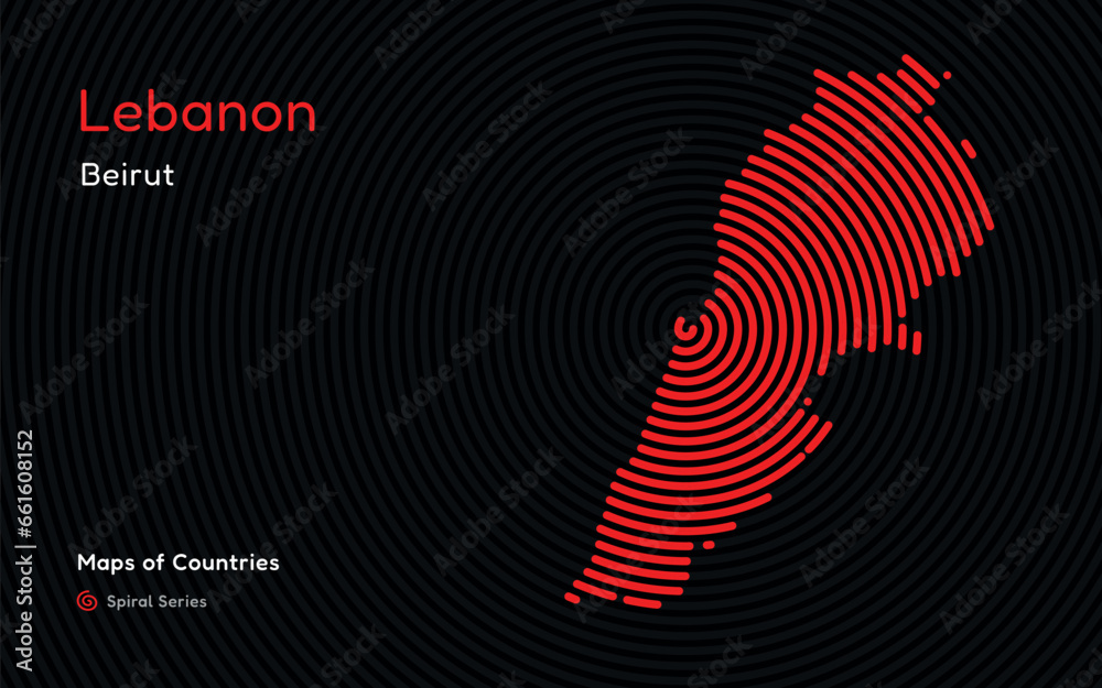 Creative map of Lebanon, Political map. Beirut World Countries vector ...