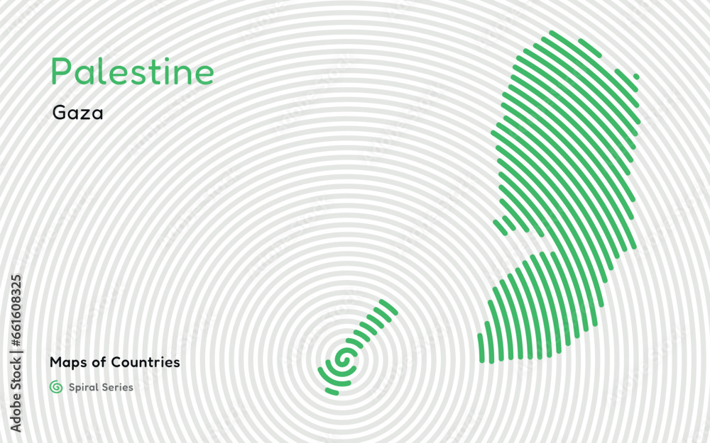Creative map of Palestine, Political map. Gaza. World Countries vector ...
