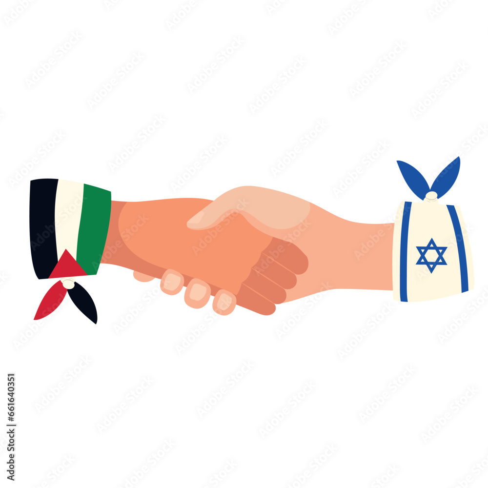 israel and palestine handshake Stock Vector | Adobe Stock