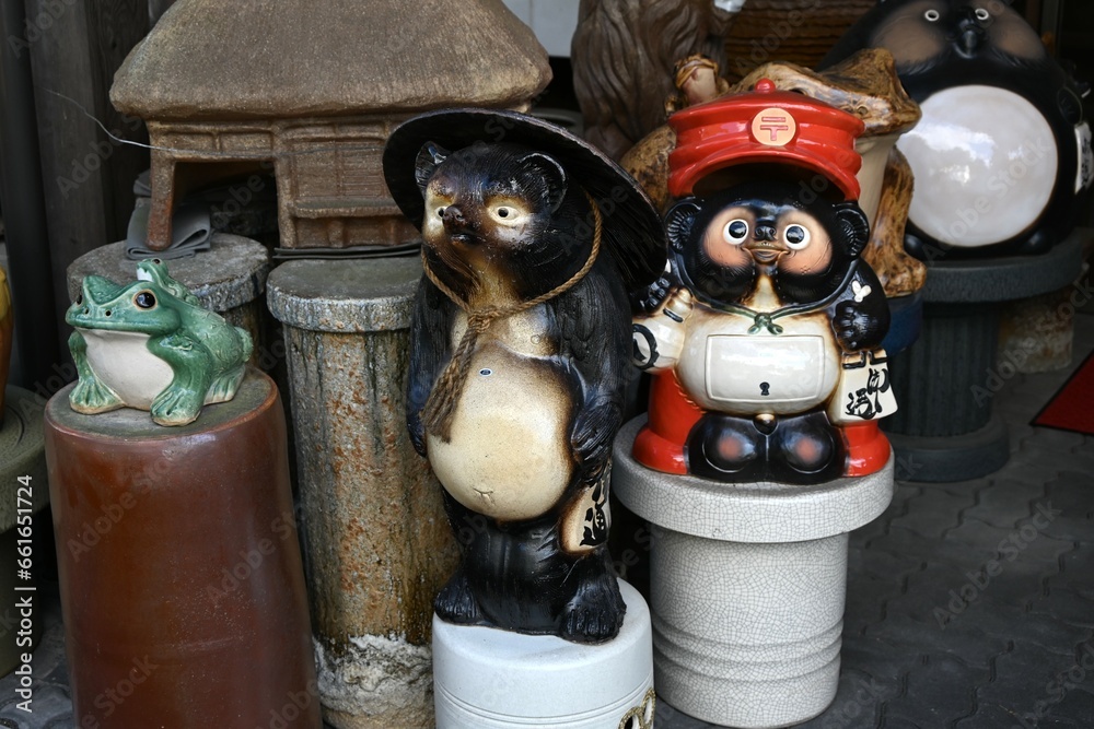 Japan tourism. Famous pottery. Famous pottery Shigaraki Ware. It is ...