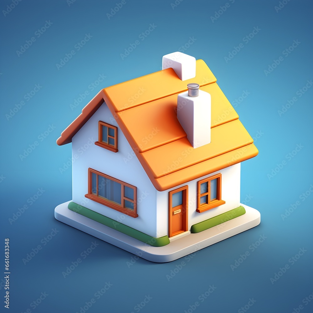 model of a modern house, serving as a miniature representation of ...