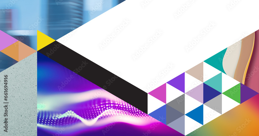 Ultra modern design collage style abstract background with copy space ...