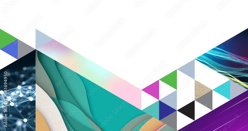 Ultra modern design collage style abstract background with copy space ...