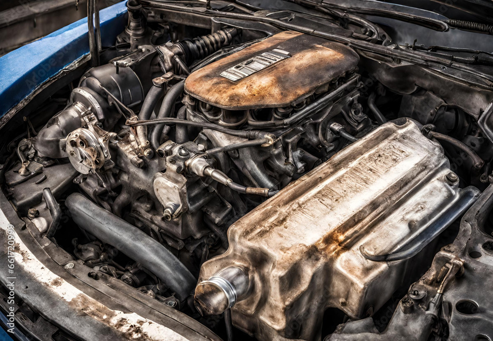 Faulty Car Engine, Broken Auto Motor Repair, Automotive Mechanical ...