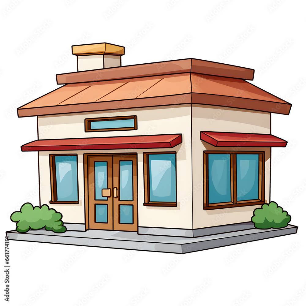 cartoon clipart of Post Office, building clipart, architecture clipart ...
